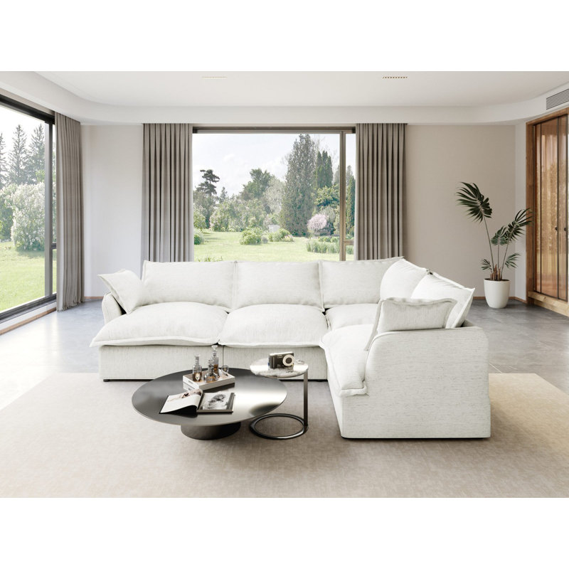 Hokku Designs Modular Sectional Couch Down Filled Sofa Hokku Designs Modular Sectional Couch Down Filled Sofa